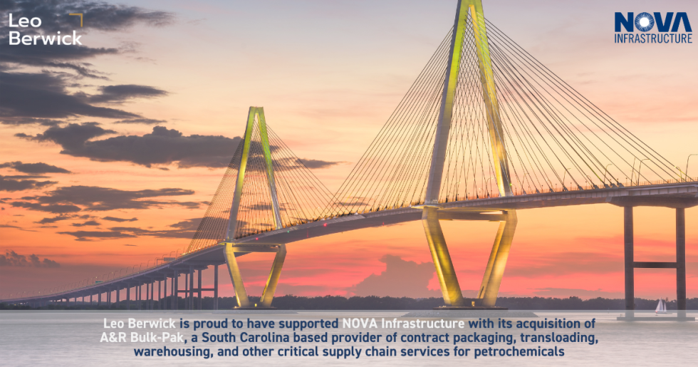 Leo Berwick supports NOVA Infrastructure with its acquisition of A&R Bulk-Pak - Leo Berwick